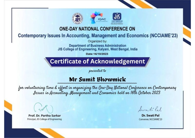 Sumit Bhowmick on LinkedIn: Organizing one day national business ... Sumit Bhowmick on LinkedIn: Organizing one day national business ...