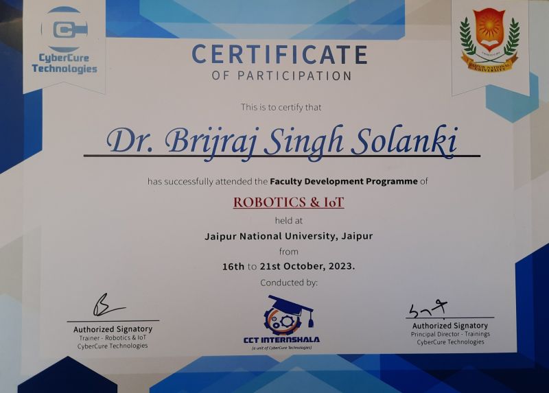 Prof. (Dr.) Brijraj Singh Solanki on LinkedIn: Successfully attended 6 ... Prof. (Dr.) Brijraj Singh Solanki on LinkedIn: Successfully attended 6 ...