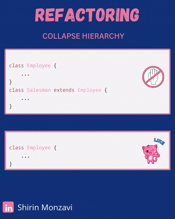 Shirin Monzavi on LinkedIn: #refactoring #programming #coding #cleancode Shirin Monzavi on LinkedIn: #refactoring #programming #coding #cleancode