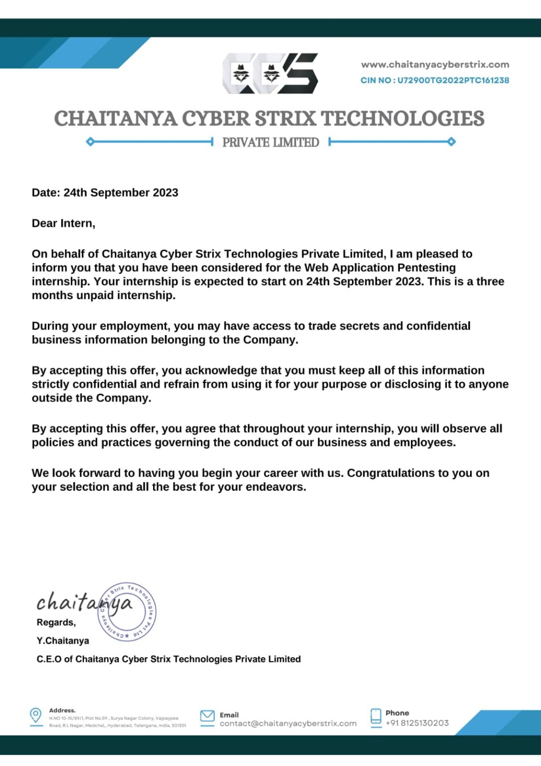 Parth Panchal on LinkedIn: I received a three-month internship in web ... Parth Panchal on LinkedIn: I received a three-month internship in web ...