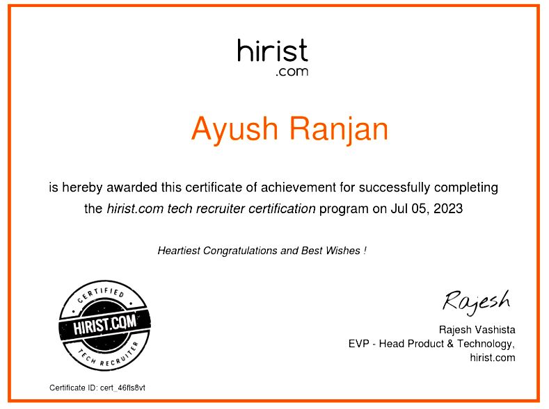 Ayush Ranjan on LinkedIn: #tech #receuitment #career Ayush Ranjan on LinkedIn: #tech #receuitment #career