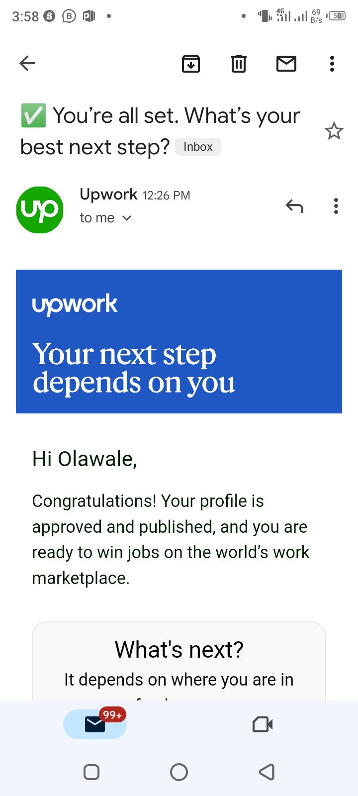 Bamisaye Olawale Emmanuel on LinkedIn: #upwork Bamisaye Olawale Emmanuel on LinkedIn: #upwork