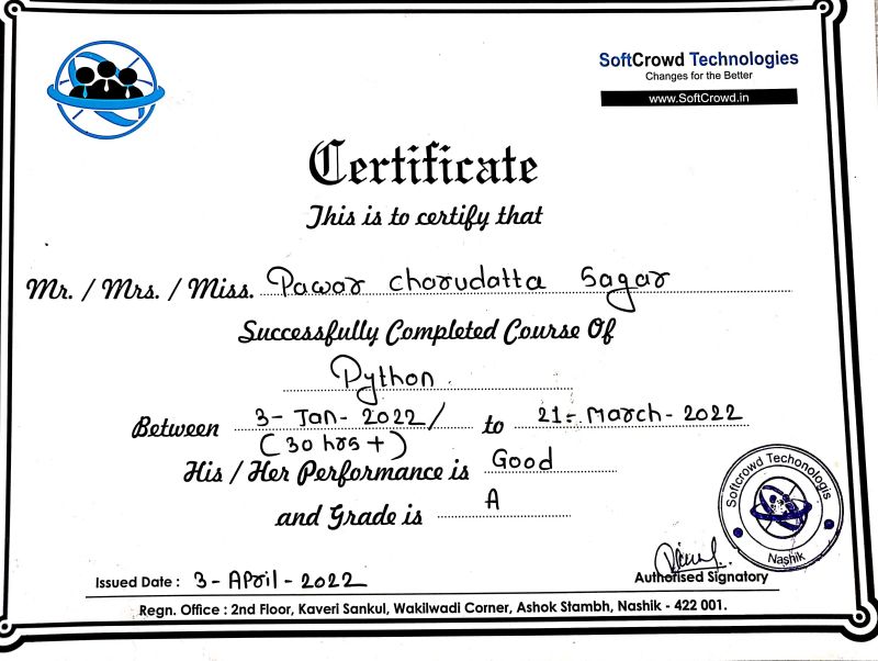 Sagar Pawar on LinkedIn: #python #programming #certification # ... Sagar Pawar on LinkedIn: #python #programming #certification # ...