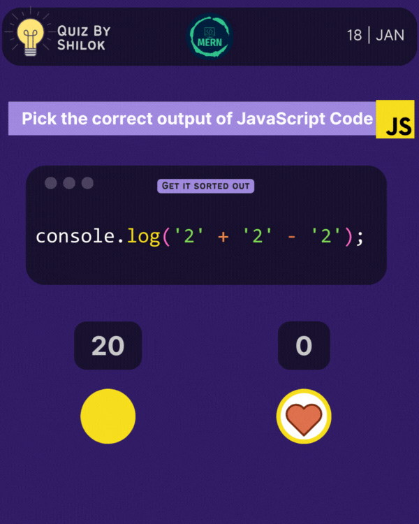 What is the correct output of JavaScript code? | Shilok K posted on the ... What is the correct output of JavaScript code? | Shilok K posted on the ...