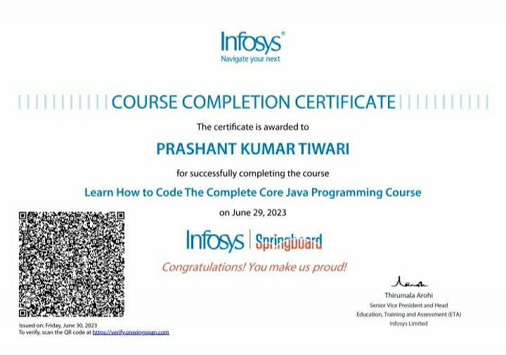 Prashant Tiwari on LinkedIn: #infosys Prashant Tiwari on LinkedIn: #infosys