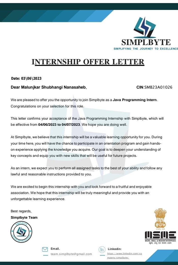 #internship #javaprogramming #simplbyte #java #simplbyteintern ... #internship #javaprogramming #simplbyte #java #simplbyteintern ...