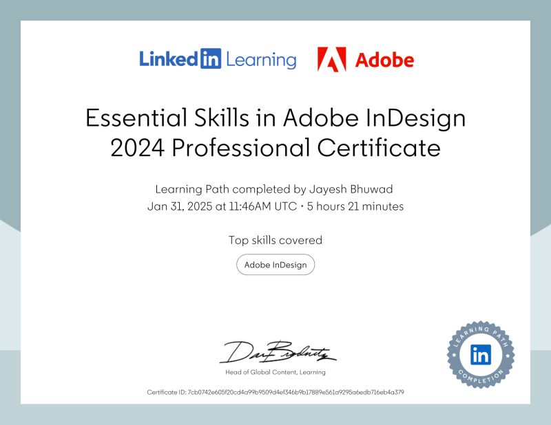 Certificate of Completion | Jayesh Bhuwad Certificate of Completion | Jayesh Bhuwad