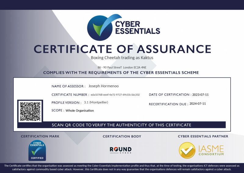 Kaktus Solutions on LinkedIn: #cyberessentials #certificate # ... Kaktus Solutions on LinkedIn: #cyberessentials #certificate # ...