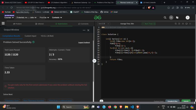Resolved Fibonacci problem for #100DaysOfDSA | Ashmitsingh Mala posted ... Resolved Fibonacci problem for #100DaysOfDSA | Ashmitsingh Mala posted ...