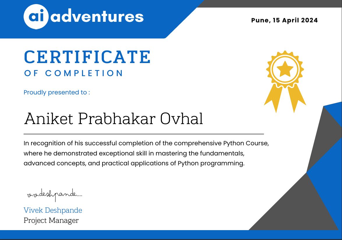 Aniket Ovhal on LinkedIn: #python #coding #programming Aniket Ovhal on LinkedIn: #python #coding #programming