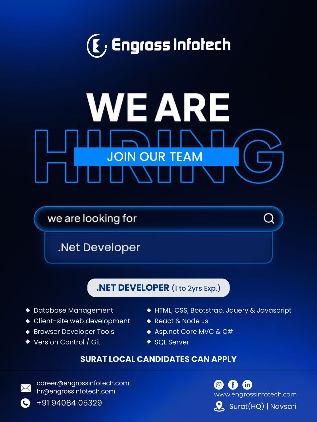 #hiring #aspnetmvc #dotnetdeveloper #softwaredeveloper #techcareers ... #hiring #aspnetmvc #dotnetdeveloper #softwaredeveloper #techcareers ...