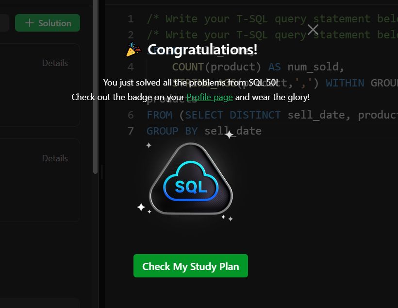 Aakashdeep Singh Sedha on LinkedIn: #sqlwizard #leetcode #mssql Aakashdeep Singh Sedha on LinkedIn: #sqlwizard #leetcode #mssql