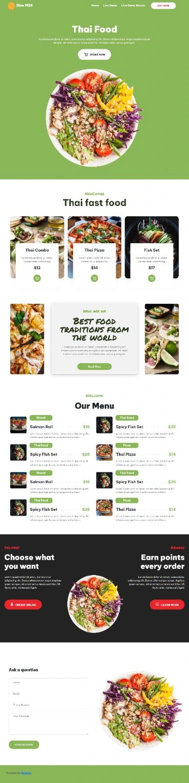 Finished Thai Food landing page with Html, CSS, Bootstrap | Usama ... Finished Thai Food landing page with Html, CSS, Bootstrap | Usama ...