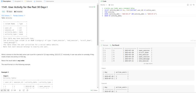 Ashish kumar Patel on LinkedIn: #50daysofsql #activeusers Ashish kumar Patel on LinkedIn: #50daysofsql #activeusers