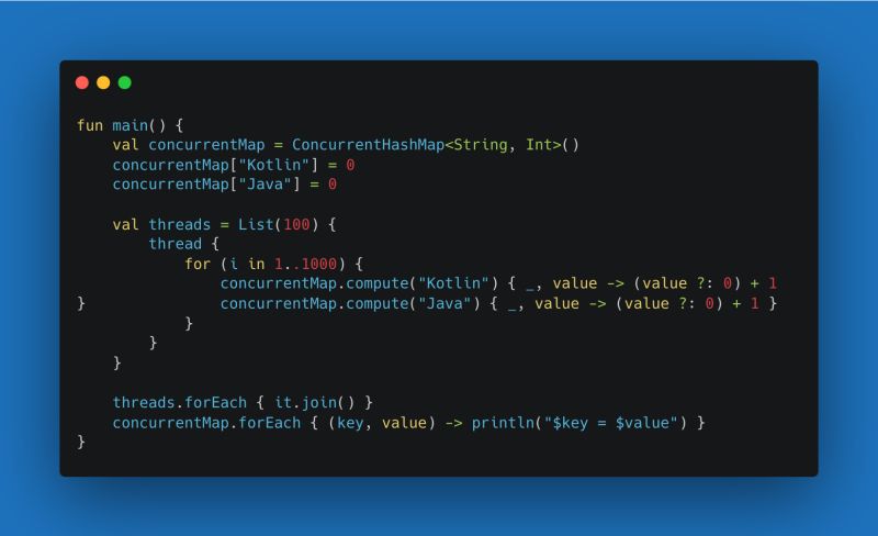 Kotlin and ConcurrentHashMap: Thread Safety | Dipen Jansari posted on ... Kotlin and ConcurrentHashMap: Thread Safety | Dipen Jansari posted on ...