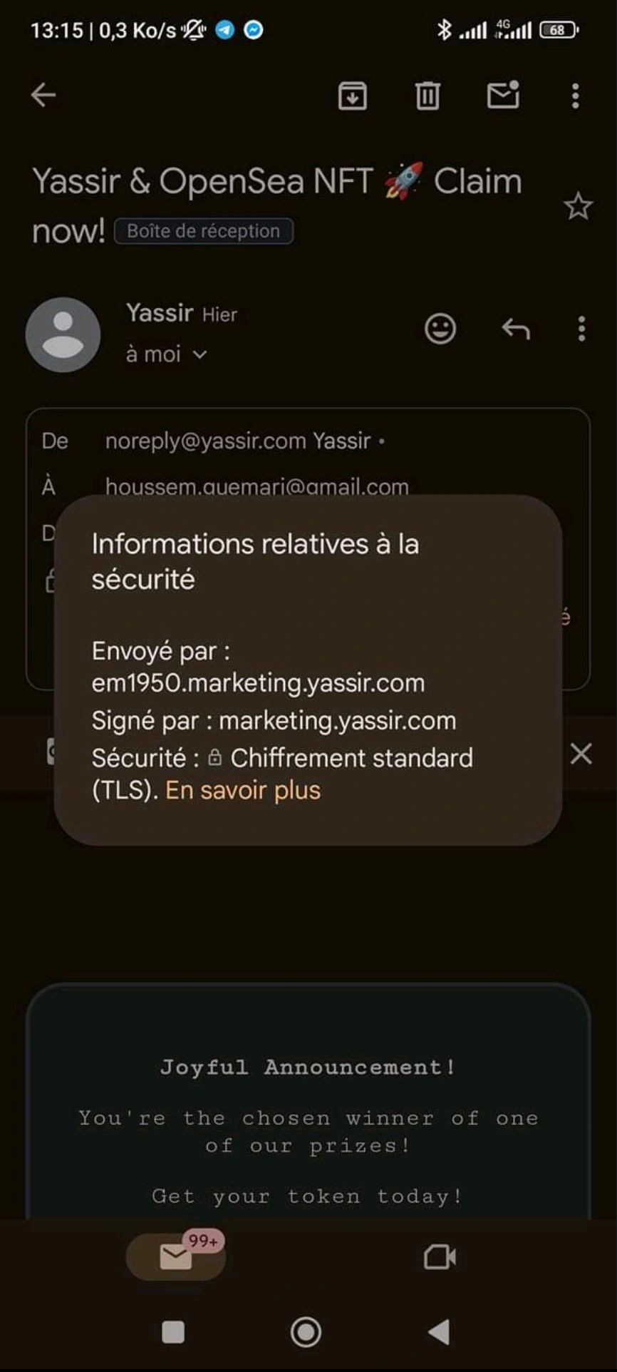 Yassir, are you aware of this? It isn't the first time, as people have ... Yassir, are you aware of this? It isn't the first time, as people have ...