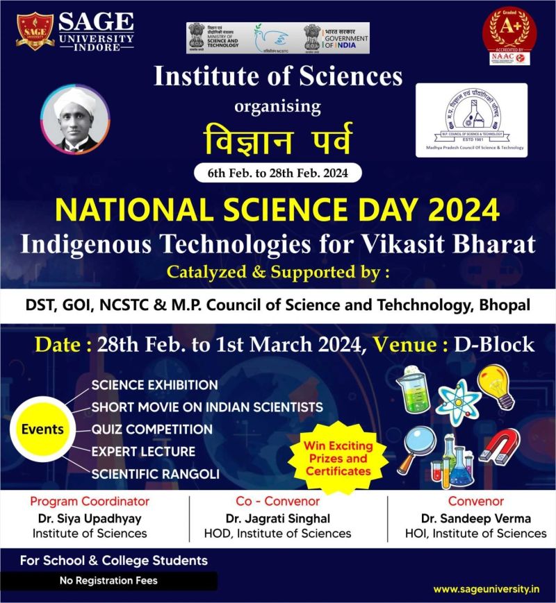 We are thrilled to announce that *Institute of Sciences, SAGE ... We are thrilled to announce that *Institute of Sciences, SAGE ...