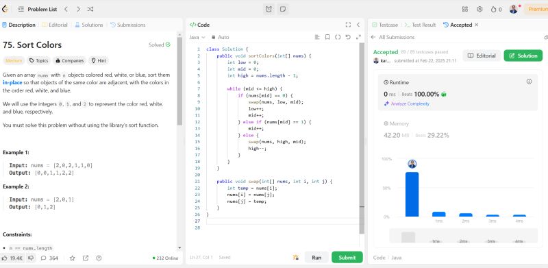 Karuna Shinde on LinkedIn: #100daysofcode #leetcode #sorting # ... Karuna Shinde on LinkedIn: #100daysofcode #leetcode #sorting # ...