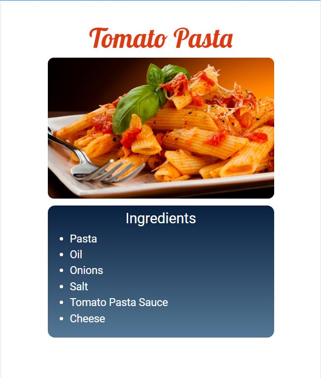 Responsive Recipe page desing using javaScript | Vishal Suresh Khadaha Responsive Recipe page desing using javaScript | Vishal Suresh Khadaha