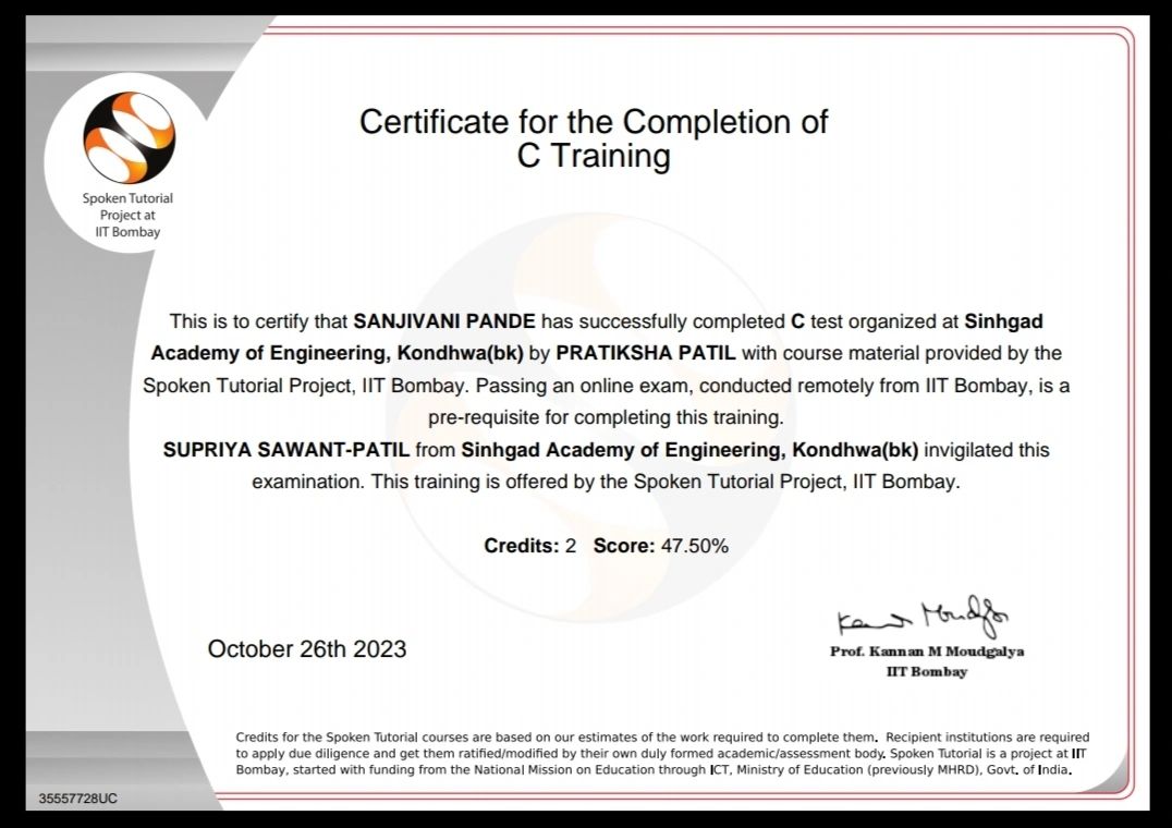 🎉 Excited to share that I've successfully completed the C Programming ... 🎉 Excited to share that I've successfully completed the C Programming ...