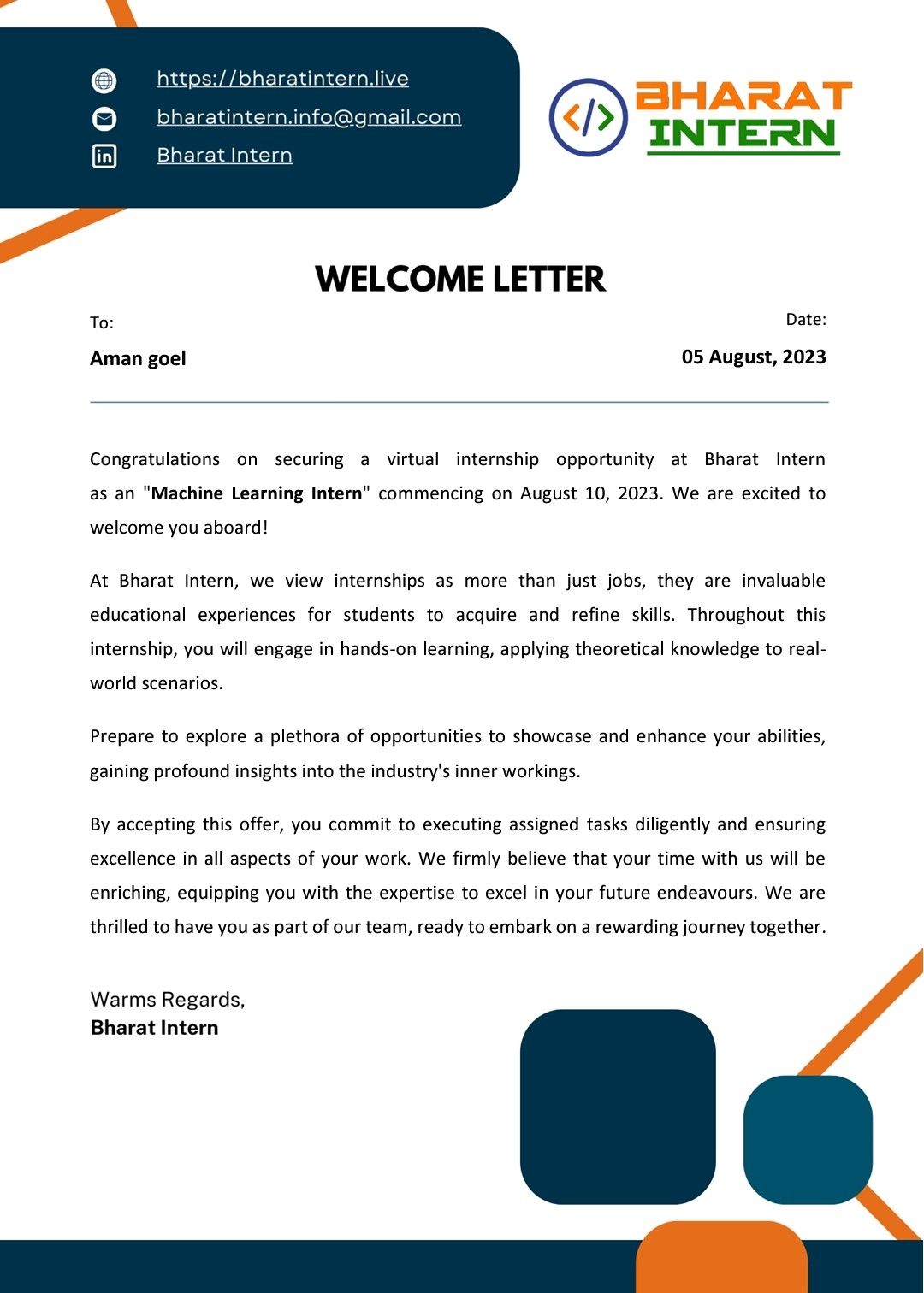 Aman Goel on LinkedIn: Hii connections..!! Delighted to share that I ... Aman Goel on LinkedIn: Hii connections..!! Delighted to share that I ...