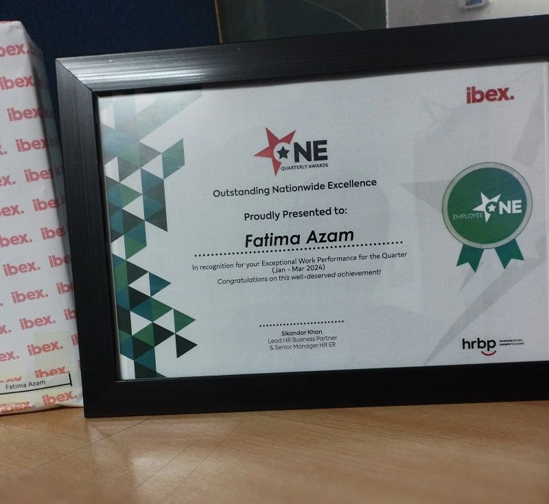 Fatima Azam on LinkedIn: #ibex #oneawards Fatima Azam on LinkedIn: #ibex #oneawards