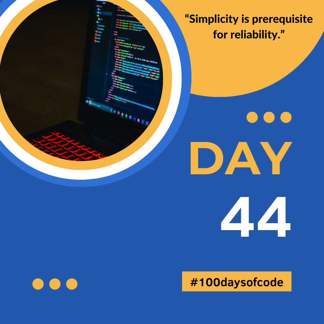 Completed Day 44 of #100daysofcodechallenge | Anjali Meshram posted on ... Completed Day 44 of #100daysofcodechallenge | Anjali Meshram posted on ...