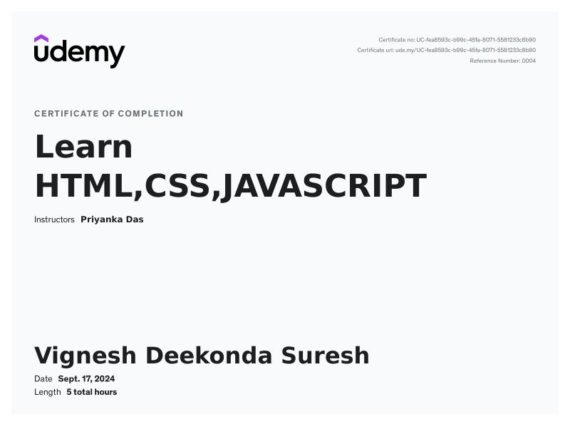 Finished web development journey with udemy | Vignesh Deekonda posted ... Finished web development journey with udemy | Vignesh Deekonda posted ...