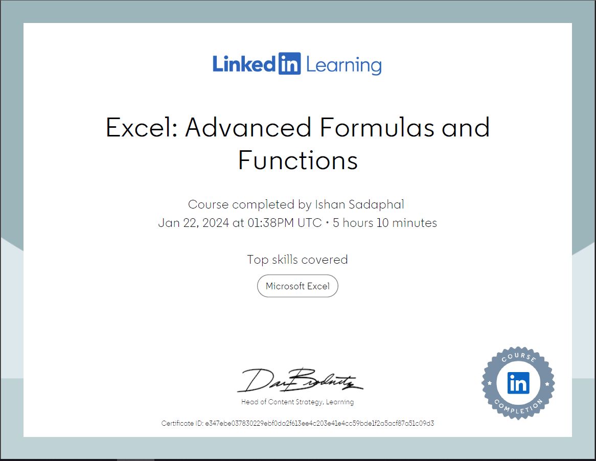 Ishan Sadaphal on LinkedIn: #excelexpert #dataanalysis # ... Ishan Sadaphal on LinkedIn: #excelexpert #dataanalysis # ...