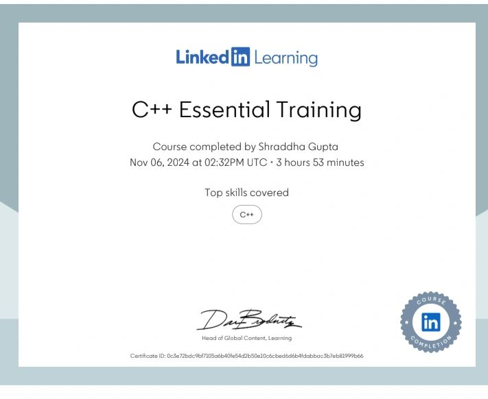 Shraddha Gupta on LinkedIn: #cplusplus #programming # ... Shraddha Gupta on LinkedIn: #cplusplus #programming # ...