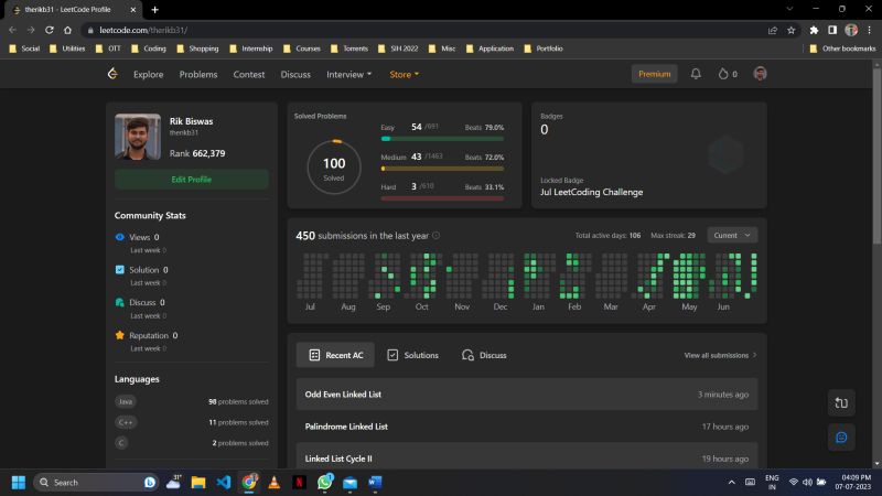Rik Biswas on LinkedIn: #leetcode #problemsolving #consistency # ... Rik Biswas on LinkedIn: #leetcode #problemsolving #consistency # ...