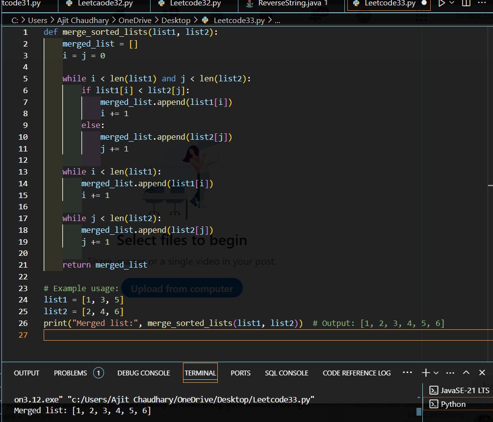 Amit Kumar chaudhary on LinkedIn: Write a program Merge Two Sorted ... Amit Kumar chaudhary on LinkedIn: Write a program Merge Two Sorted ...