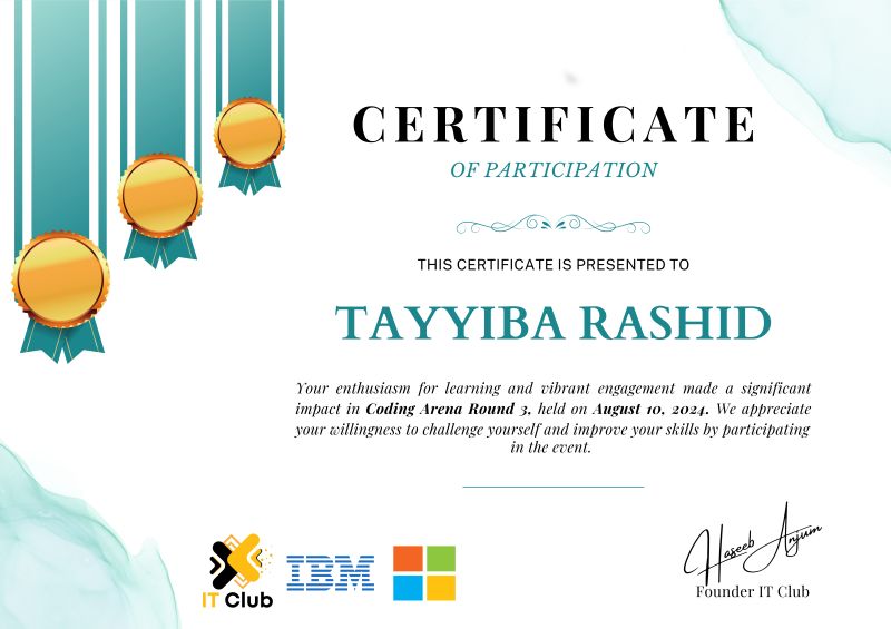 Tayyiba Rashid on LinkedIn: #coding #learningjourney #participation # ... Tayyiba Rashid on LinkedIn: #coding #learningjourney #participation # ...