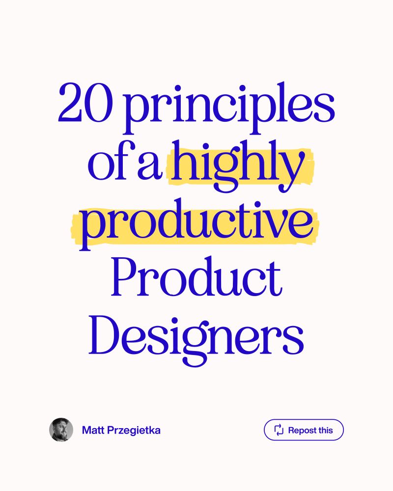 20 principles of a highly productive Product Designers 1. Design fast ... 20 principles of a highly productive Product Designers 1. Design fast ...