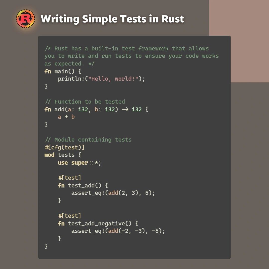 Francesco Ciulla on LinkedIn: Writing Simple Tests in Rust Francesco Ciulla on LinkedIn: Writing Simple Tests in Rust