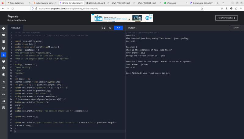 Vishant Tomar on LinkedIn: #java #bharatintern Vishant Tomar on LinkedIn: #java #bharatintern