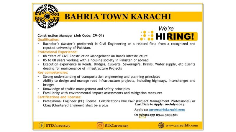 SARMAD ALI on LinkedIn: #hiring #karachijob #btk #bahriatownkarachi #cm ... SARMAD ALI on LinkedIn: #hiring #karachijob #btk #bahriatownkarachi #cm ...