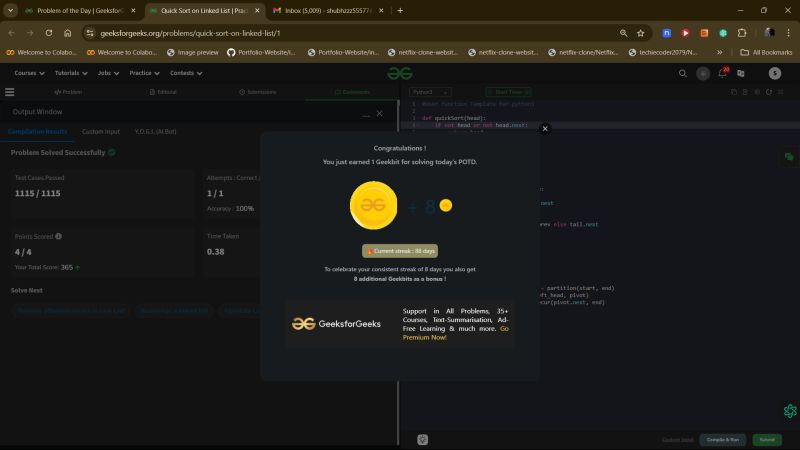 Shubham Jadhav on LinkedIn: #potd #linkedlist #quicksort #python # ... Shubham Jadhav on LinkedIn: #potd #linkedlist #quicksort #python # ...
