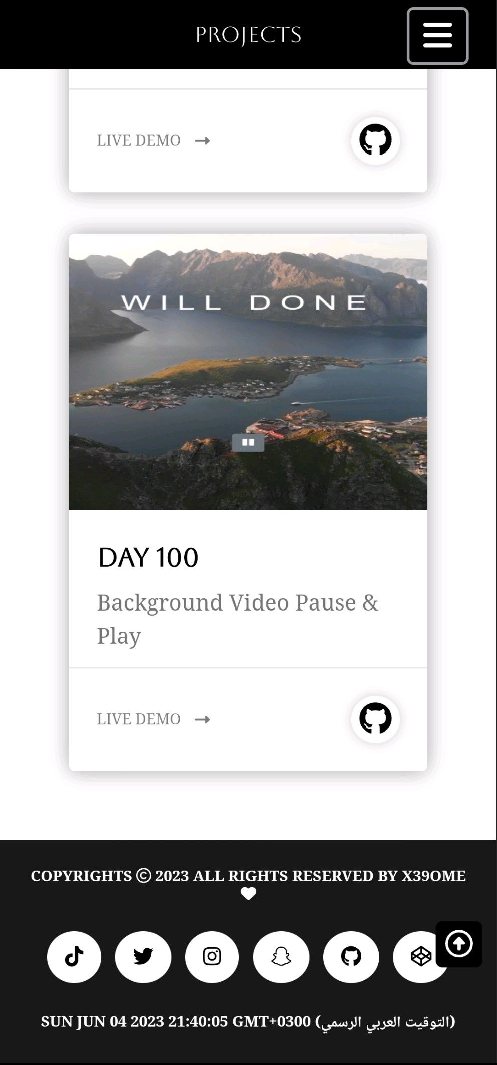خلصت 100 مشروع خلال 100 يوم متواصل بإستخدام Html Css Javascript ... خلصت 100 مشروع خلال 100 يوم متواصل بإستخدام Html Css Javascript ...