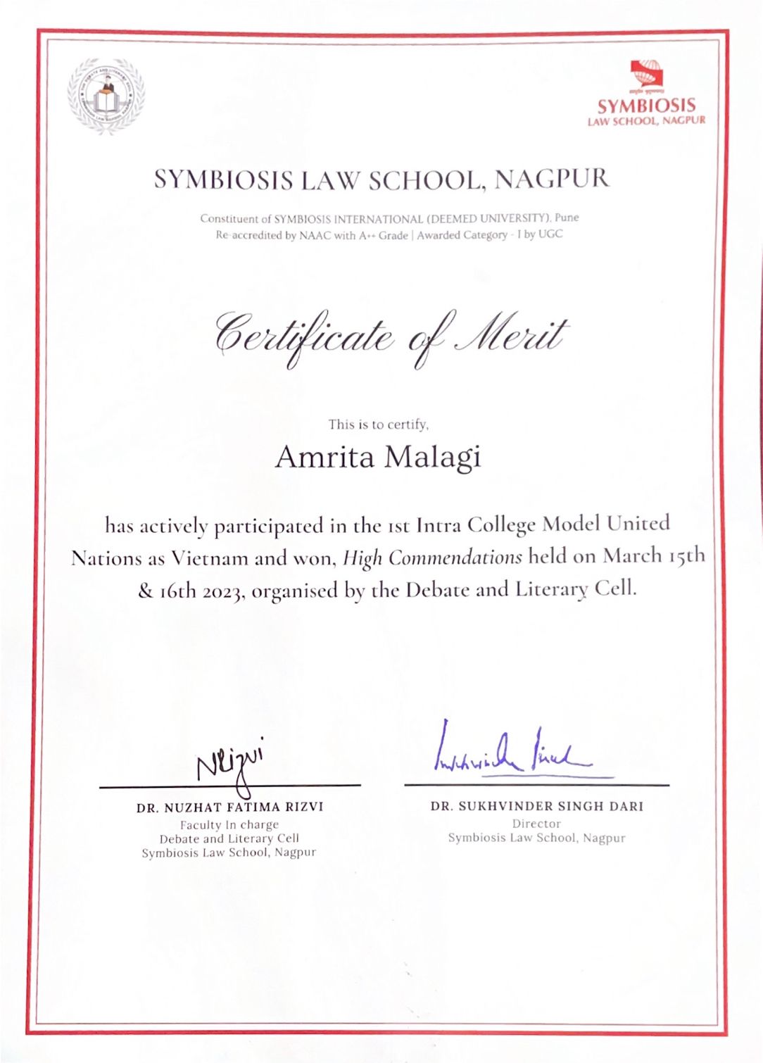 Amrita Malagi on LinkedIn: I am thrilled to share that I won high ... Amrita Malagi on LinkedIn: I am thrilled to share that I won high ...