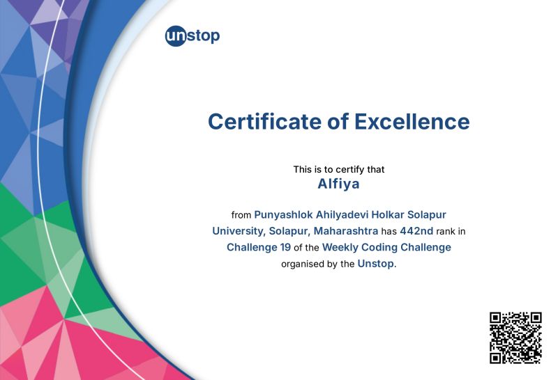#coding #dsa #techjourney #learningtocode #unstop | Alfiya Tamboli #coding #dsa #techjourney #learningtocode #unstop | Alfiya Tamboli