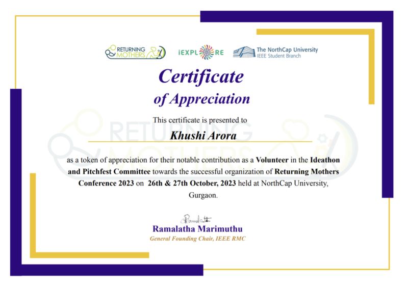 Khushi Arora on LinkedIn: #rmc2023 #ieee Khushi Arora on LinkedIn: #rmc2023 #ieee