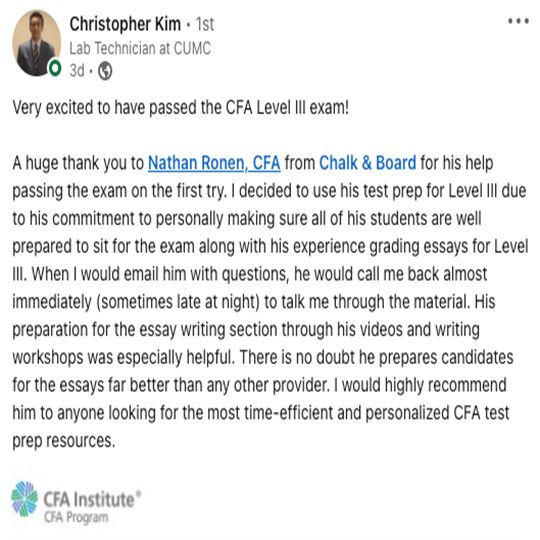 #cfaexam #cfaprogram #cfaprep | Nathan Ronen, CFA #cfaexam #cfaprogram #cfaprep | Nathan Ronen, CFA