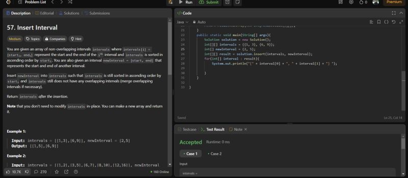 Md Ajimullah on LinkedIn: #dsa #insertinterval #codingchallenge # ... Md Ajimullah on LinkedIn: #dsa #insertinterval #codingchallenge # ...