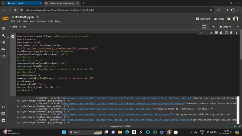 Designing a web crawler with BeautifulSoup | Ishita Mahajan posted on ... Designing a web crawler with BeautifulSoup | Ishita Mahajan posted on ...