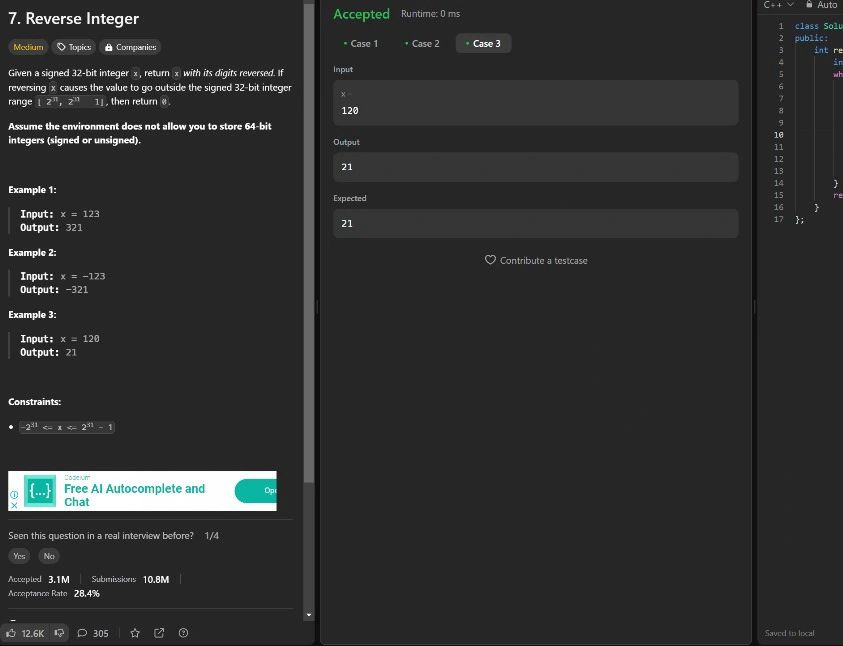 How to reverse a signed integer in Leetcode | Yash Sharma posted on the ... How to reverse a signed integer in Leetcode | Yash Sharma posted on the ...
