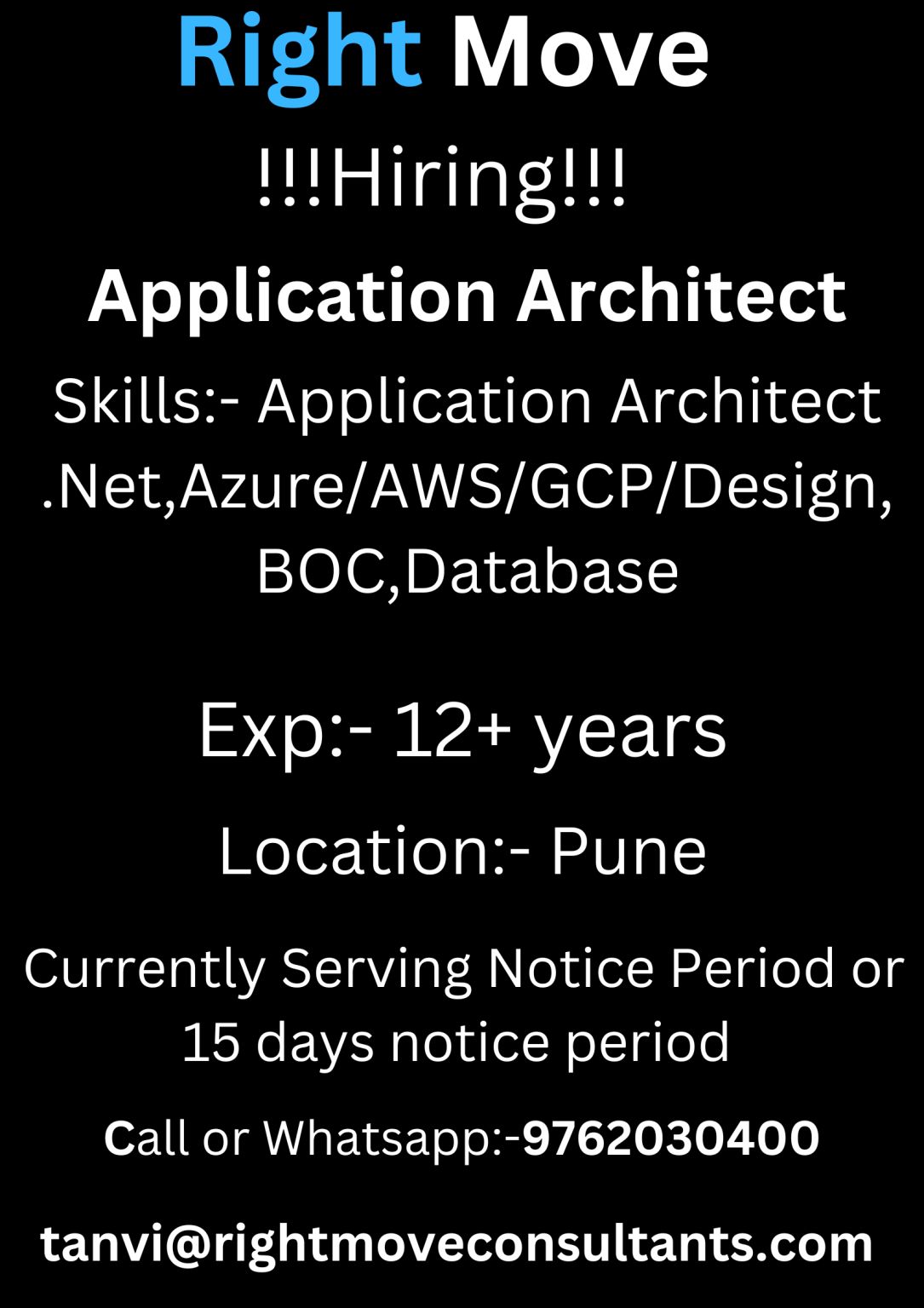 Tanvi P on LinkedIn: #applicationarchitect #dotnet #aws #azure #gcp # ... Tanvi P on LinkedIn: #applicationarchitect #dotnet #aws #azure #gcp # ...