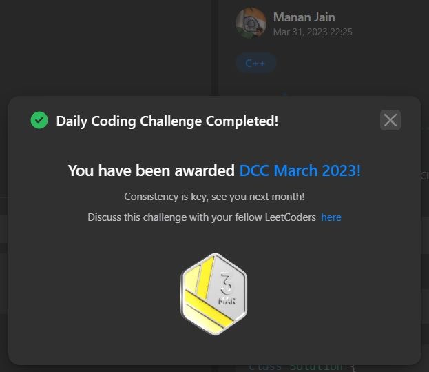 Manan Jain on LinkedIn: #consistency #leetcode #codingchallenge #coding Manan Jain on LinkedIn: #consistency #leetcode #codingchallenge #coding