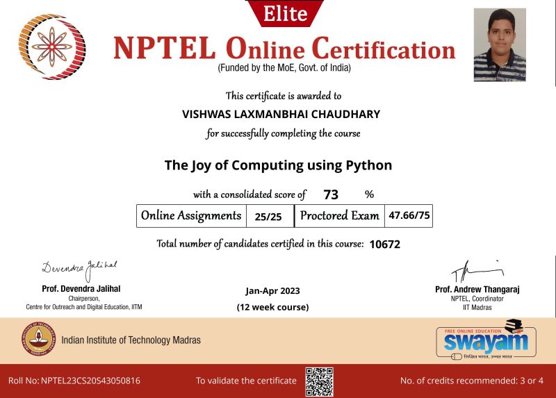 VISHWAS CHAUDHARY on LinkedIn: #python #nptel #learningjourney # ... VISHWAS CHAUDHARY on LinkedIn: #python #nptel #learningjourney # ...