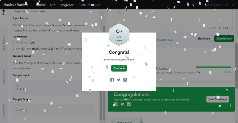 Indra Gandhi R.V on LinkedIn: #cplusplus #codingjourney #hackerrank # ... Indra Gandhi R.V on LinkedIn: #cplusplus #codingjourney #hackerrank # ...